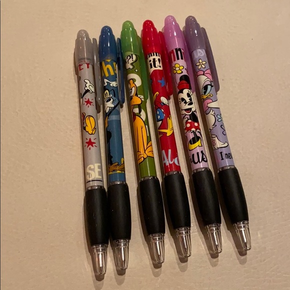 Disney | Office | Set Of Six Disney Cartoon Pens | Poshmark